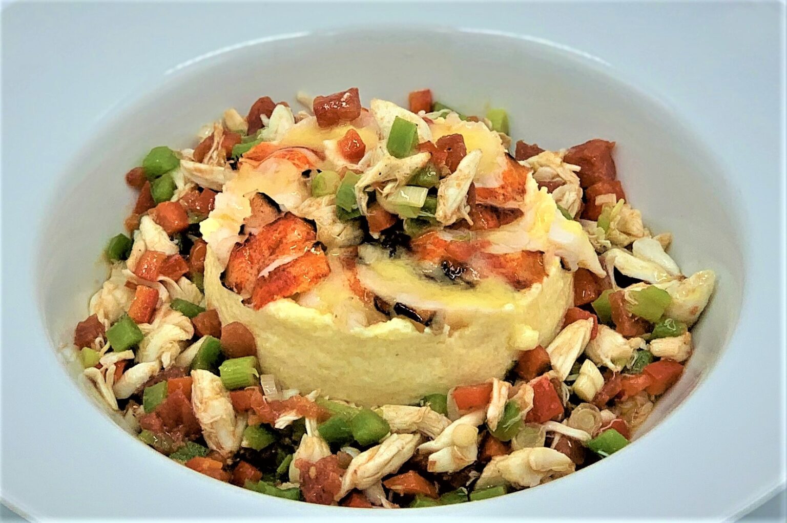 Butter Poached Lobster, Creamy Polenta, Creole Crab Sauce - Newport ...